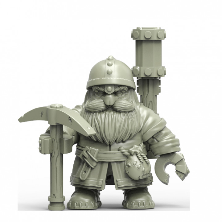 3D Printable GH031 Heresylab - Dwarf Engineer 1 by HeresyLab