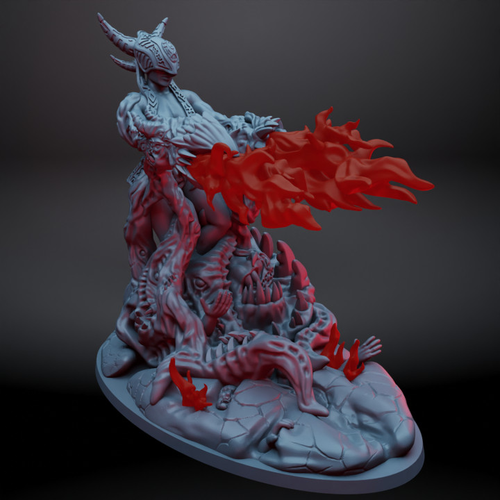 3D Printable Burning Demon by RatMan Forge