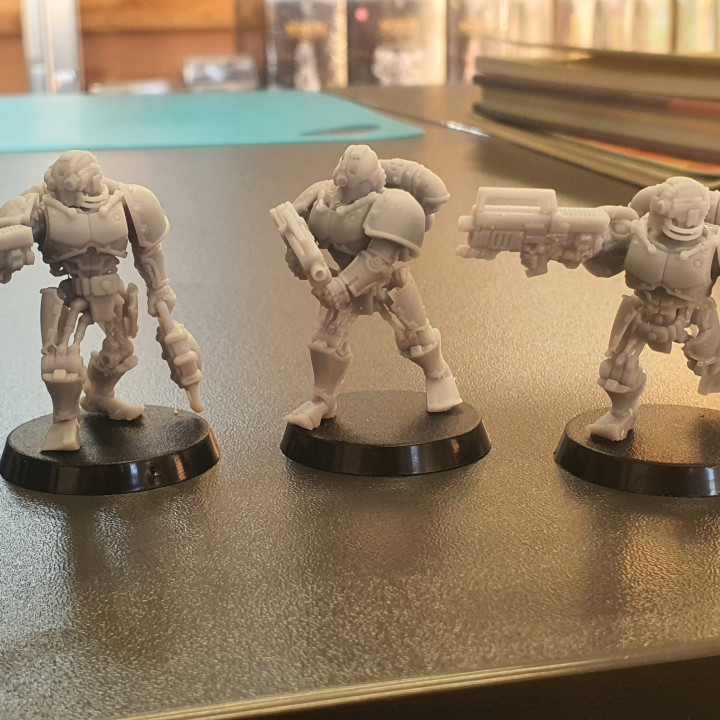 3D Printable Forgeborn Immortals Assault Squad by Laserforge Miniatures