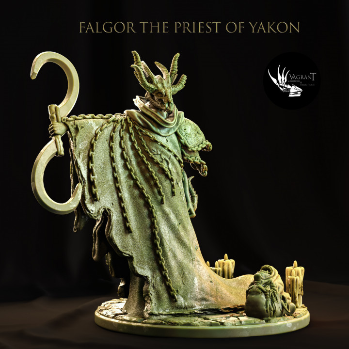 3D Printable Falgor The Priest of Yakon by Vagrant Miniatures