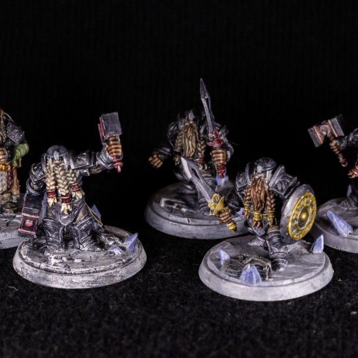 3D Print of Frost Dwarves Warriors Modular Bundle (Presupported) by ...