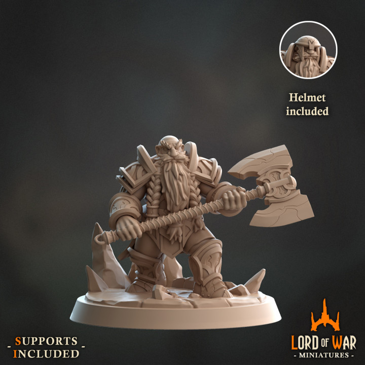 3D Printable Frost Dwarves Warriors Modular Bundle (Presupported) by ...