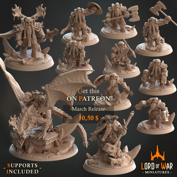3D Printable COMPLETE Frost Dwarves Army Bundle (Presupported) by Lord ...