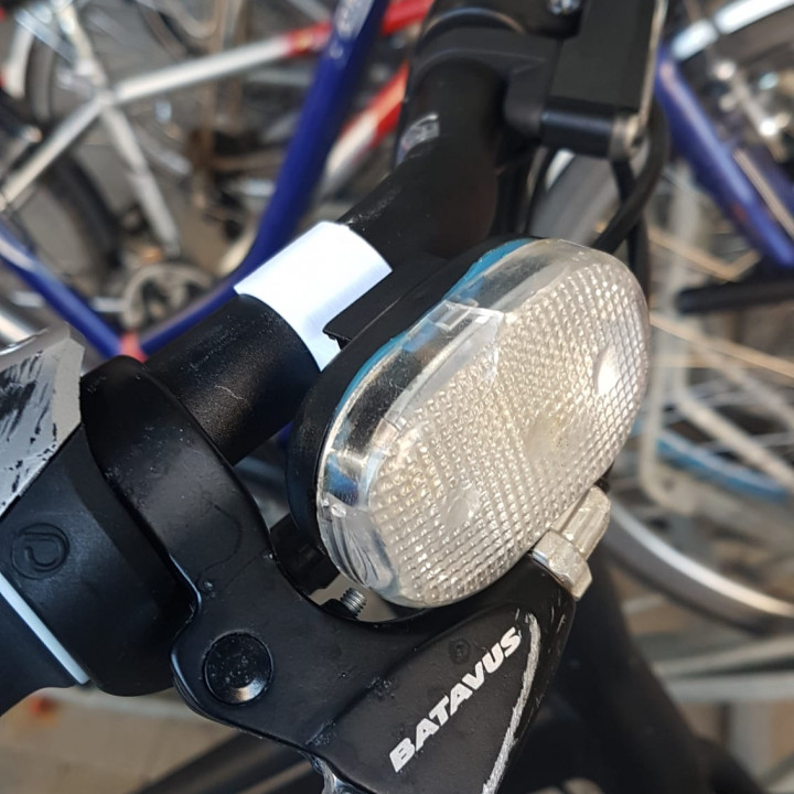 3D Printable Bicycle headlight bike clip by SHAREPAIR