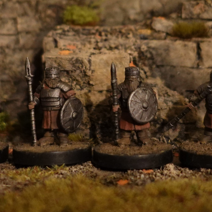 3D Printable Dwarf Spearmen by The Cavy Forge