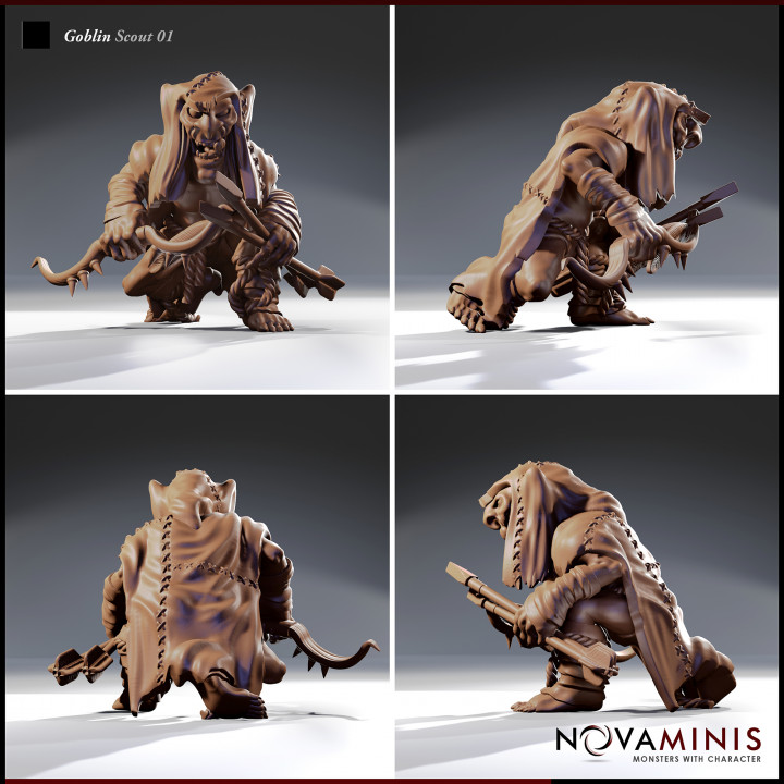 3D Printable Goblin Commander Pack 01 by NovaMinis