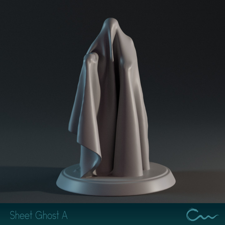 3D Printable Sheet Ghosts by The Cape Wyrm