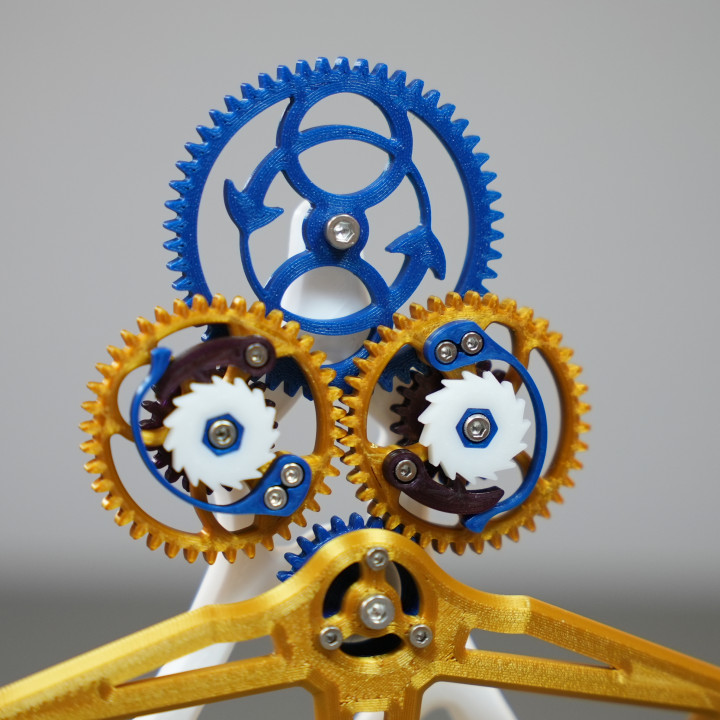 3D Printable Planar Two to One Way Mechanism by Dan