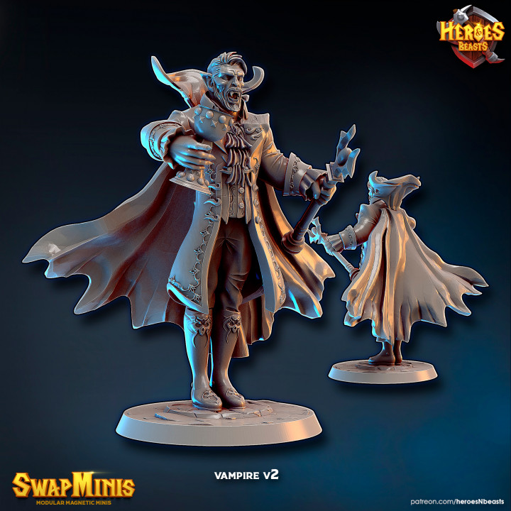 3D Printable Vampire count version by Heroes and Beasts