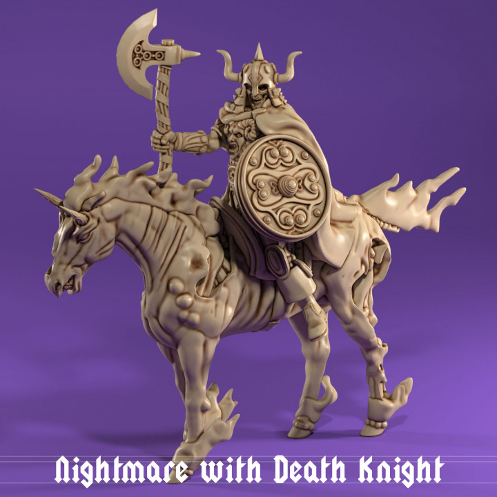 3D Printable Nightmare Steed with Death Knight – Undead Cavalry Fantasy ...