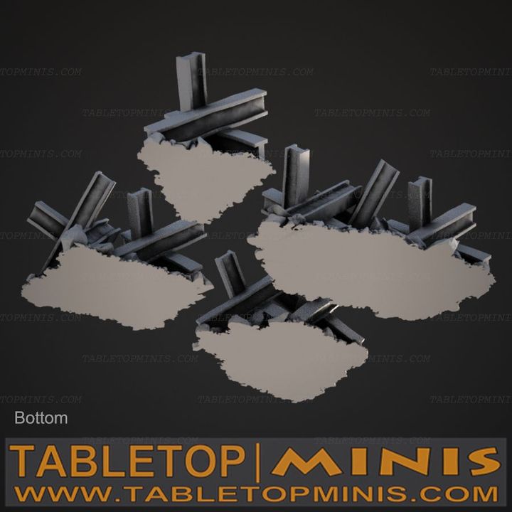 3D Printable Tank Trap by TableTopMinis