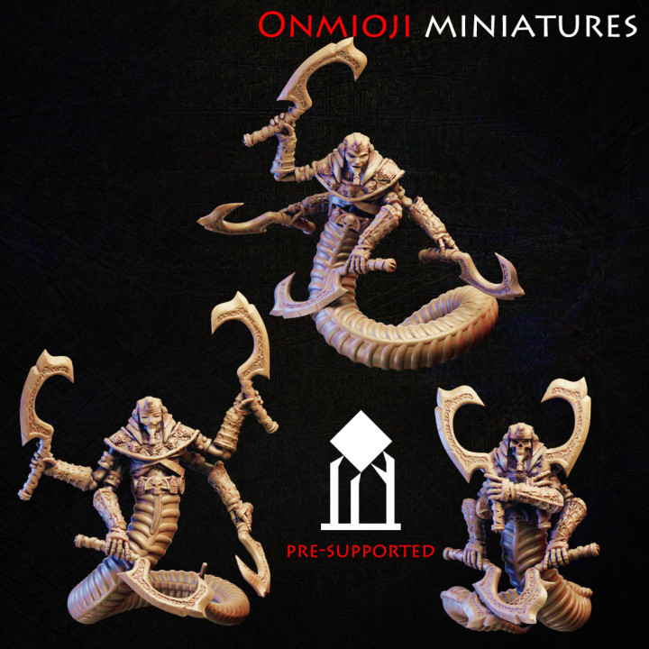 3D Printable Egyptian skeleton naga by Stanislav Kuznetsov