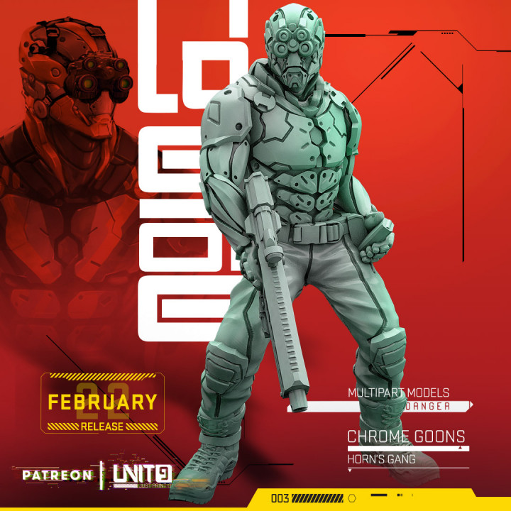 3D Printable Cyberpunk - Chrome Goons - multipart squad by UNIT9