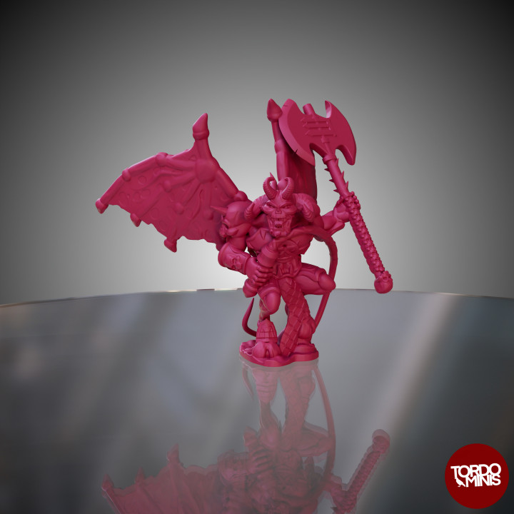 3D Printable Skull God: Bloody Demon (10mm) by Tordo Miniatures