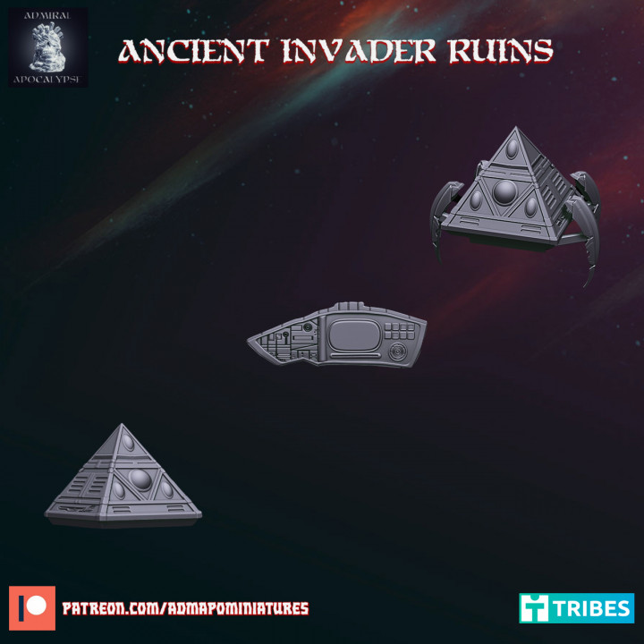 3D Printable Ancient Invader Ruins Deco Props (Pre-supported) by ...