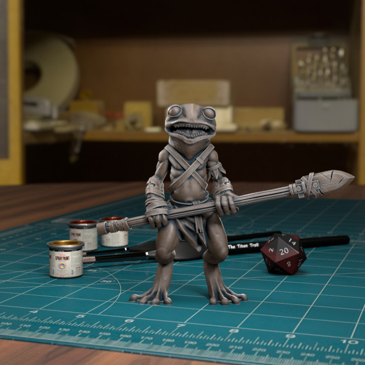 3D Printable Frogfolk 01 [Pre-Supported] by TytanTroll Miniatures