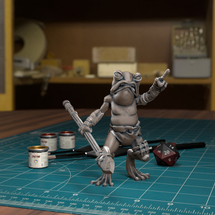 3D Printable FrogFolk 06 [Pre-Supported] by TytanTroll Miniatures