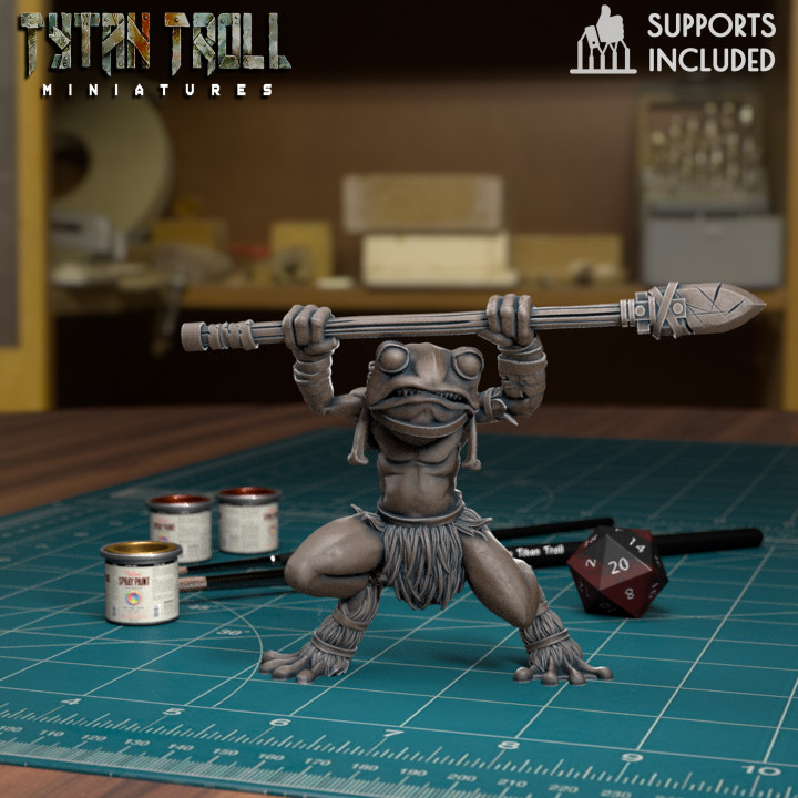 3D Printable Frog Folk Bundle [Pre-Supported] by TytanTroll Miniatures