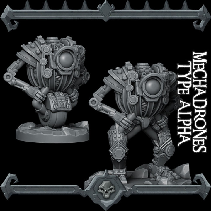 3D Printable Mecha Drones Type Alpha by RocketPigGames