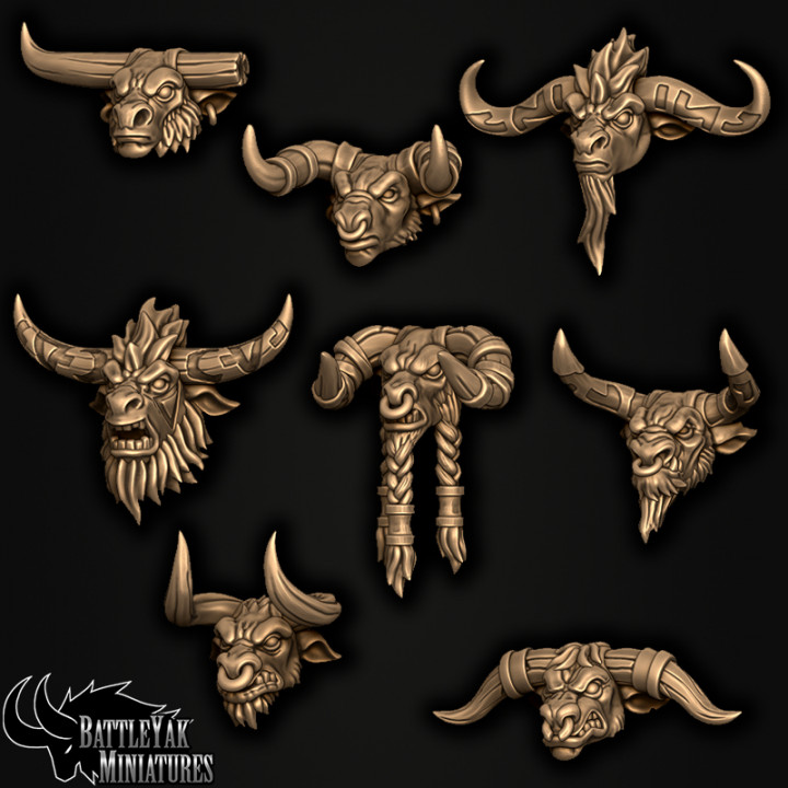 3D Printable Runehorn Stonebreaker Totem-Bearer by Battle Yak Miniatures