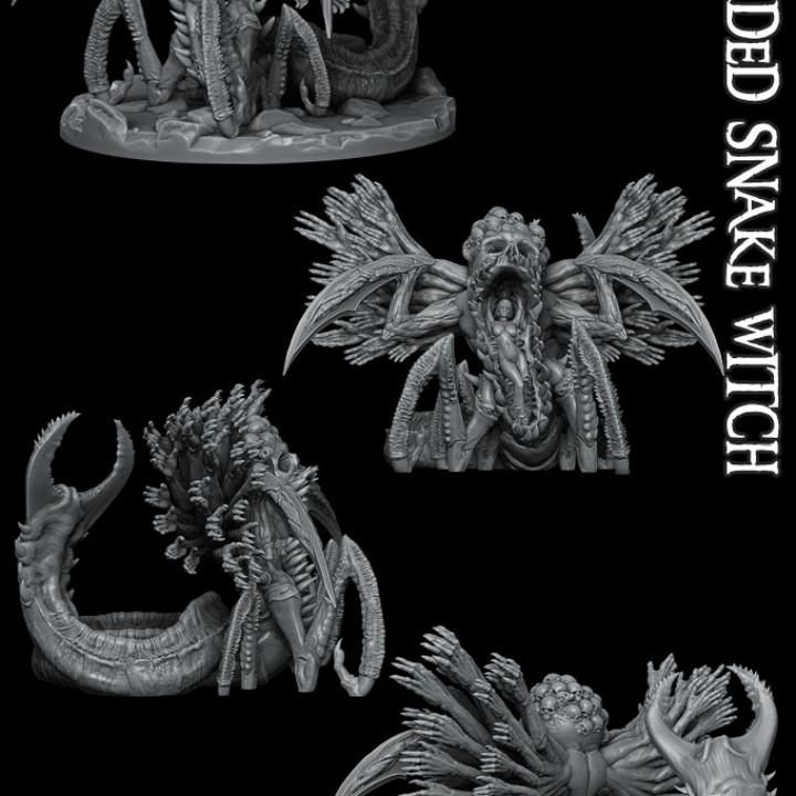 3D Printable Bladed Snake Witch by RocketPigGames