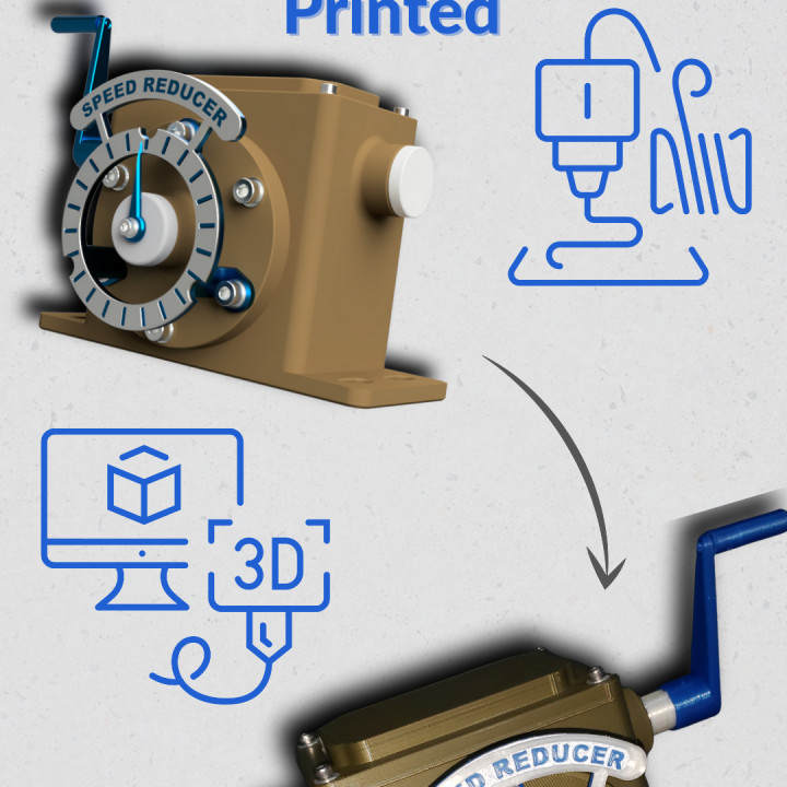 3D Printable SPEED REDUCER by CONCRETIZE