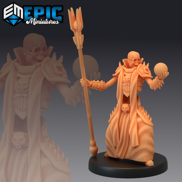 3D Printable Skeleton Army Warlock / Necromancer / Undead Wizard by ...