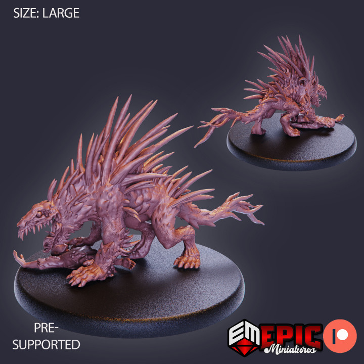 3D Printable Barghest Set / Mythical Black Dog / Monstrous Encounter ...