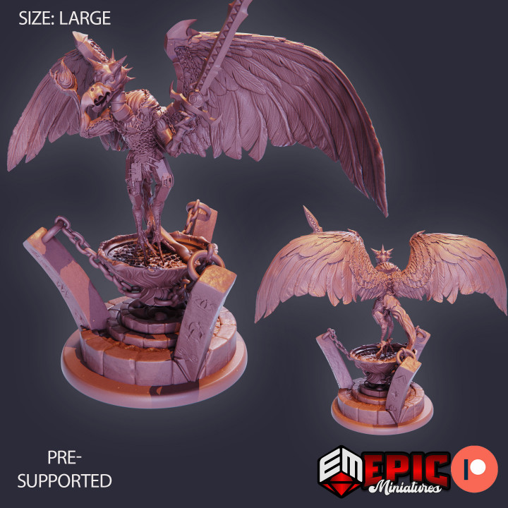 3D Printable Vulture Demon Ritual / Demonic Encounter / Winged Devil by ...