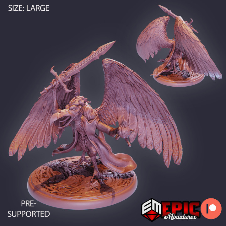 3D Printable Vulture Demon Sword / Demonic Encounter / Winged Devil by ...