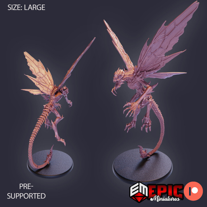 3D Printable Bone Devil Flying / Skeleton Demon / Winged Skull ...