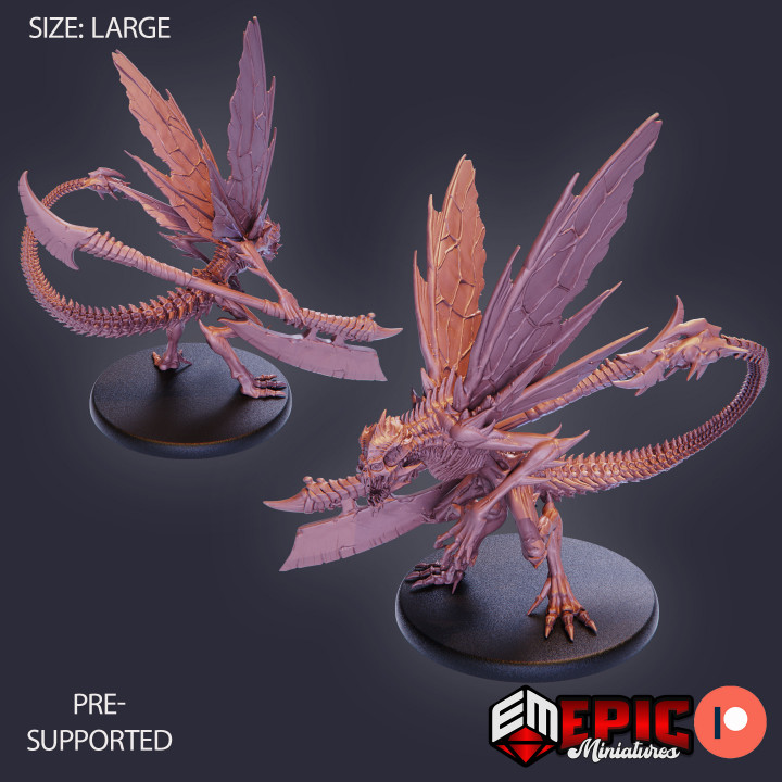 3D Printable Bone Devil Axe / Skeleton Demon / Winged Skull Encounter ...