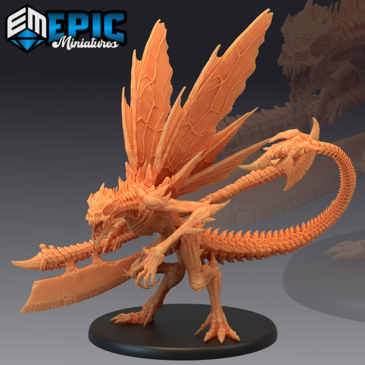 3D Printable Bone Devil Set / Skeleton Demon / Winged Skull Encounter ...