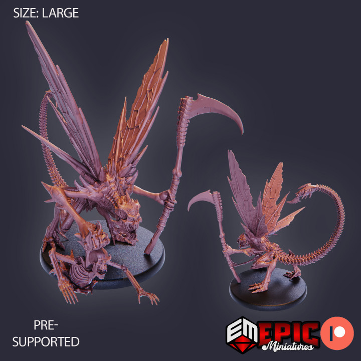3D Printable Bone Devil Set / Skeleton Demon / Winged Skull Encounter ...