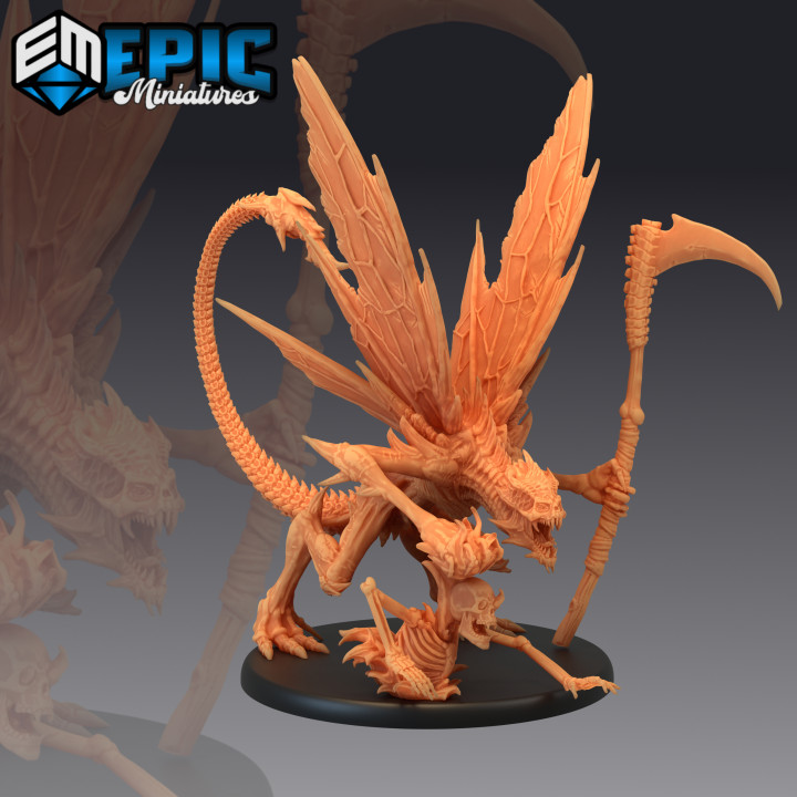 3D Printable Bone Devil Set / Skeleton Demon / Winged Skull Encounter ...