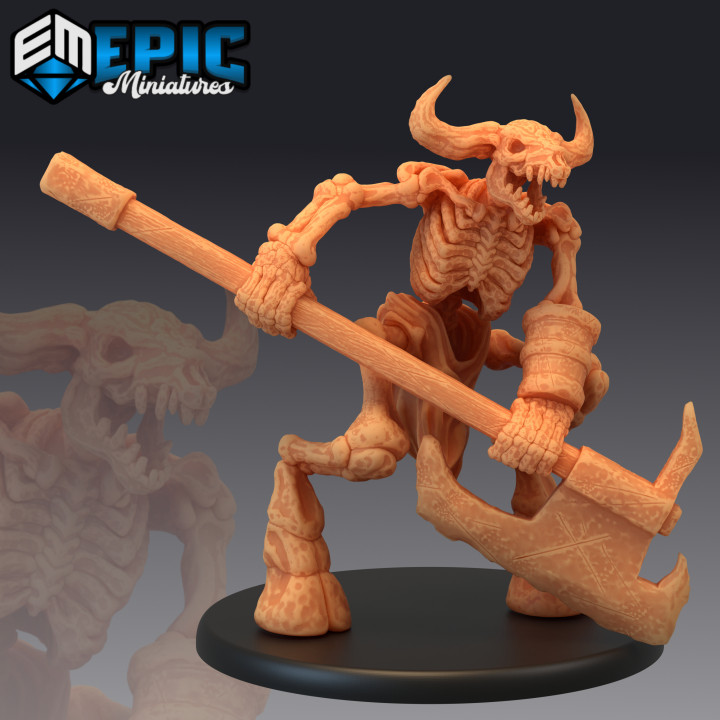 3D Printable Minotaur Skeleton Set / Undead Encounter / Skull Head ...