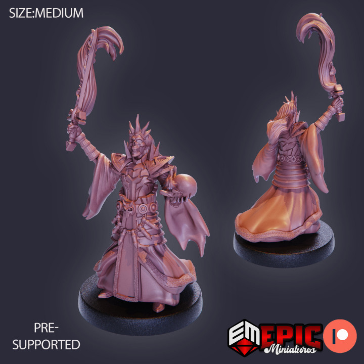 3D Printable Ancient Lich Set / Grim Reaper / Life Taker / Graveyard ...