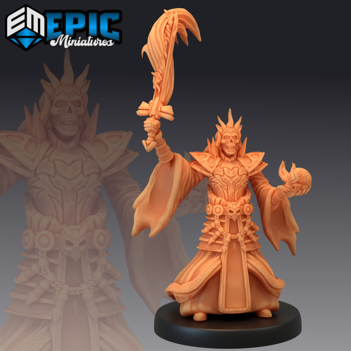 3D Printable Ancient Lich Set / Grim Reaper / Life Taker / Graveyard ...