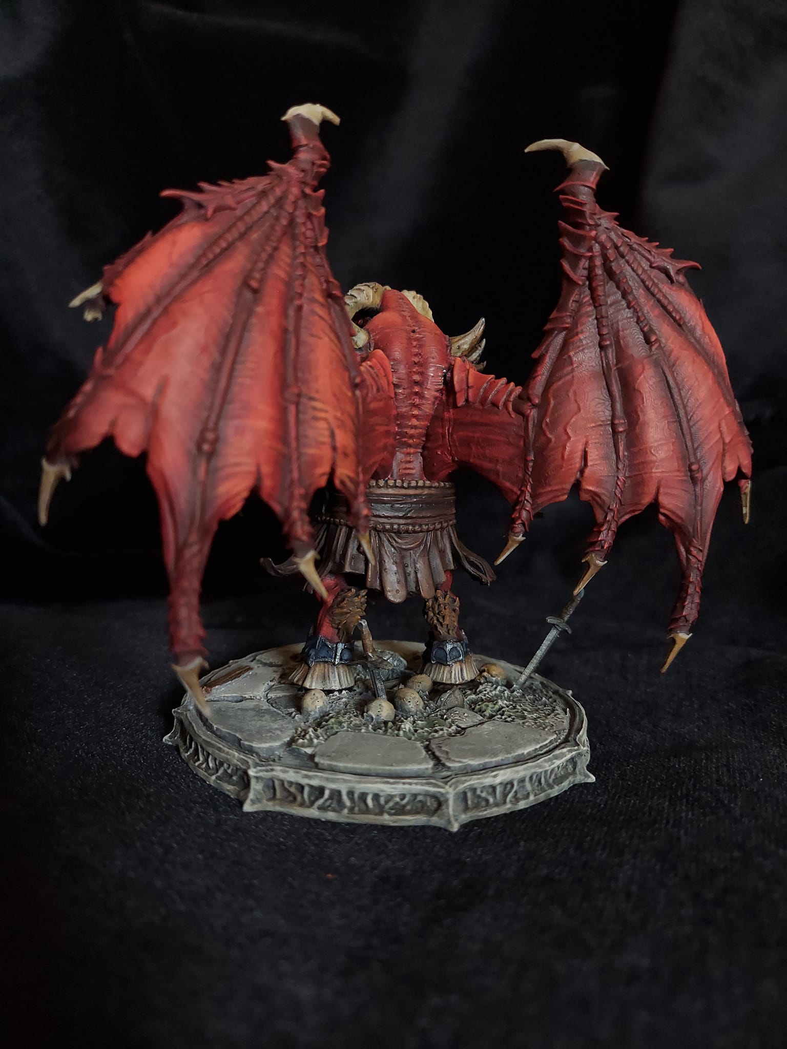 3D Printable Orc Demon Lord Wand / Bone Devil / Undead Boss / Winged ...