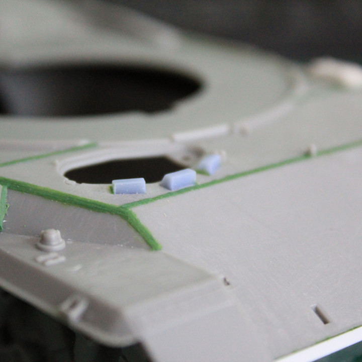 3D Printable Leopard 1 Driver Periscope and Cover by Ingo