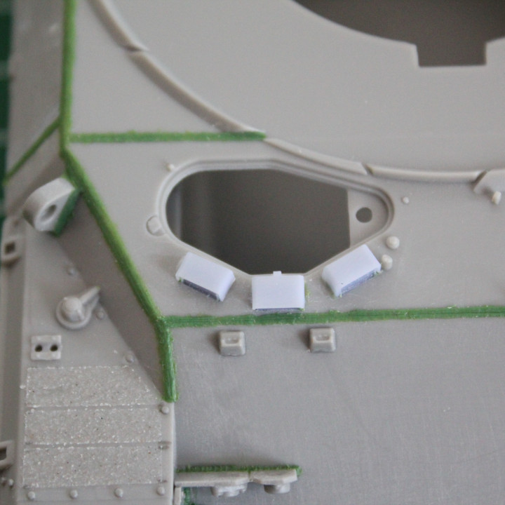 3D Printable Leopard 1 Driver Periscope and Cover by Ingo