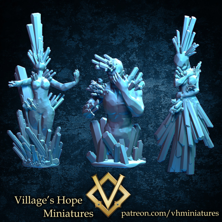 3D Printable Frost ghost , frost spirit ,crysta spirit ,frozen human by ...