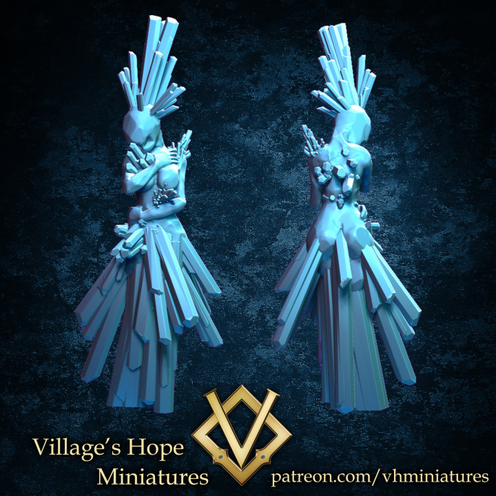 3D Printable Frost ghost , frost spirit ,crysta spirit ,frozen human by ...