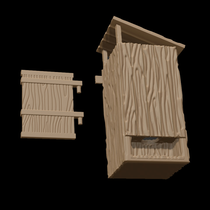 3D Printable Medieval Outhouse by Sin's Miniatures