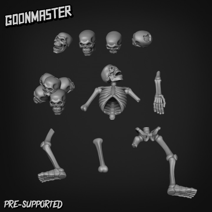 3D Printable Basing Bits 1 - Skull and Bones by Goon Master