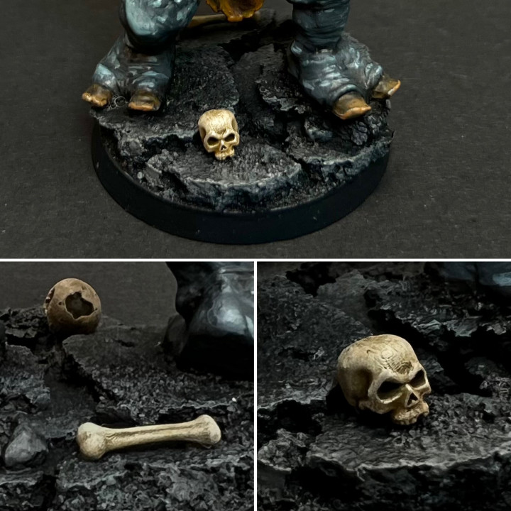 3D Print of Basing Bits 1 - Skull and Bones by ...