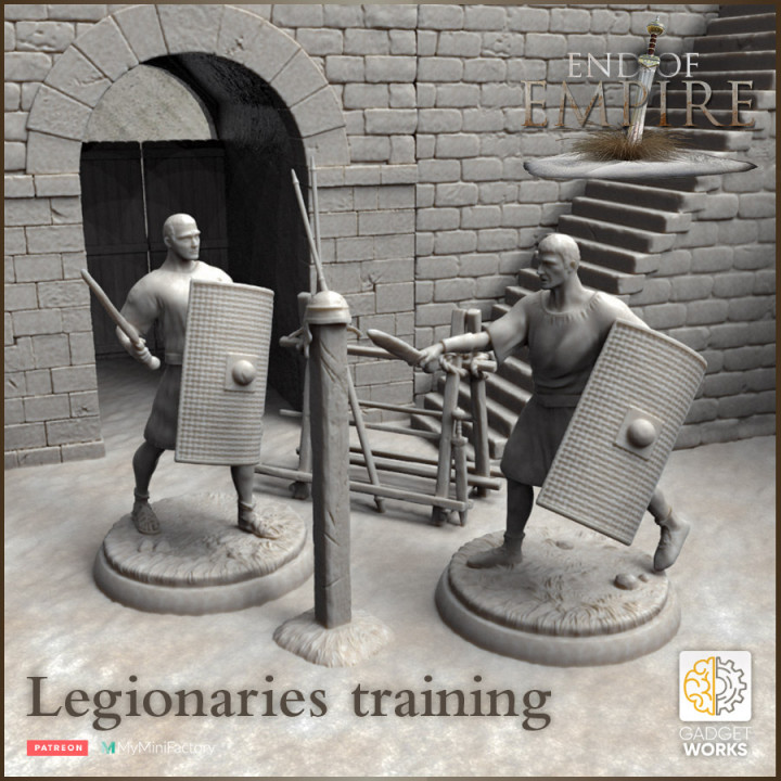 3D Printable Roman Legionaries Training - End of Empire by Gadgetworks