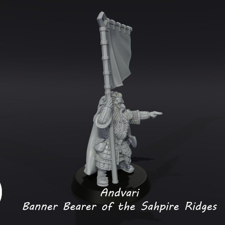 3D Printable Andvari, Banner Bearer of the Saphire Ridges by Medbury ...