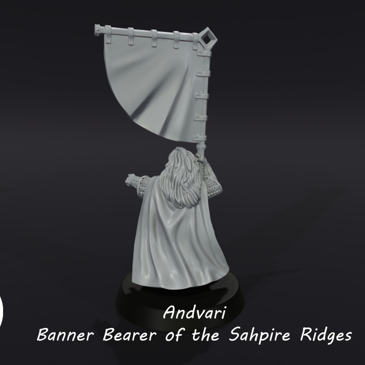 3D Printable Andvari, Banner Bearer of the Saphire Ridges by Medbury ...