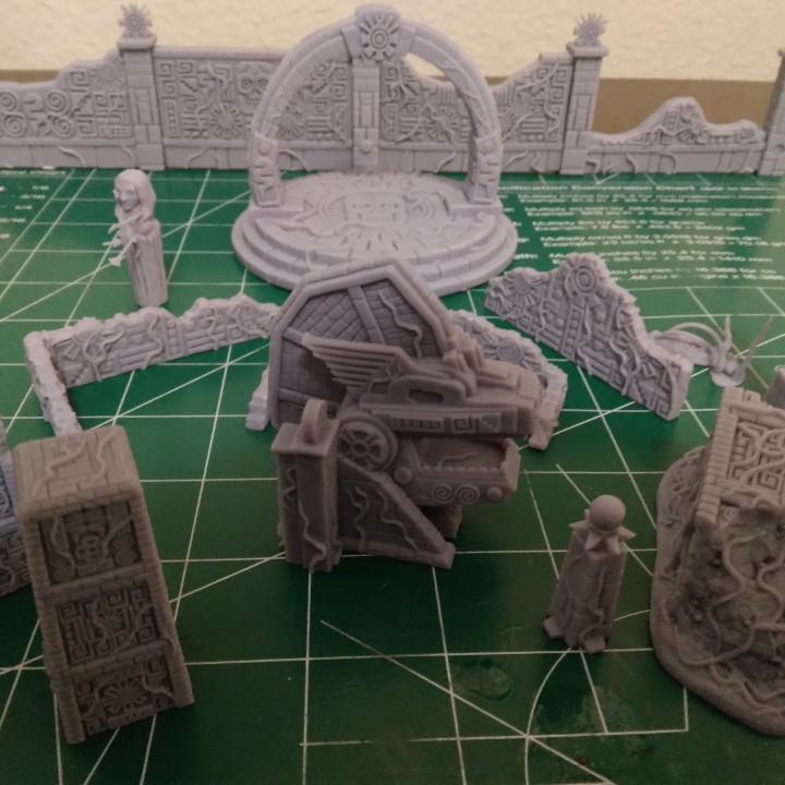 3D Printable Aztec Themed Scatter Terrain by SRS Studios